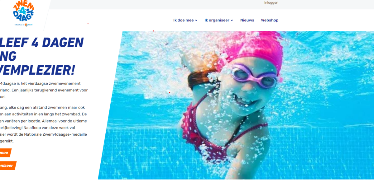 KNZB | KNZB lanceert vernieuwde Zwem4daagse website en Plan je Event…